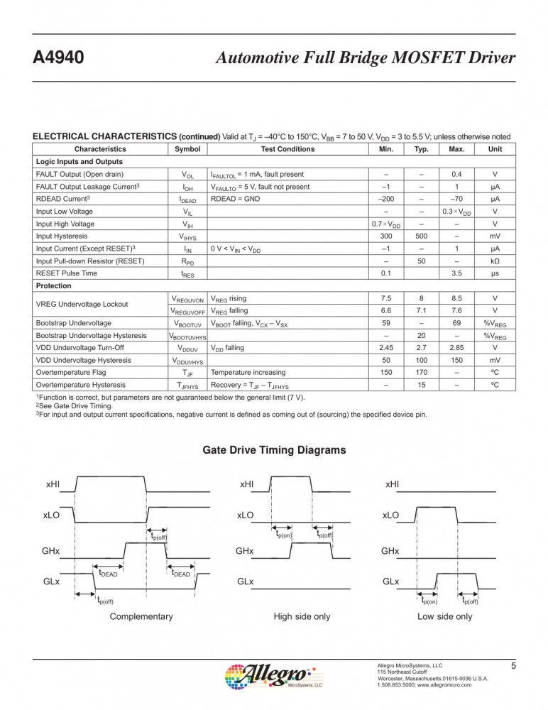 A4940 datasheet page 5