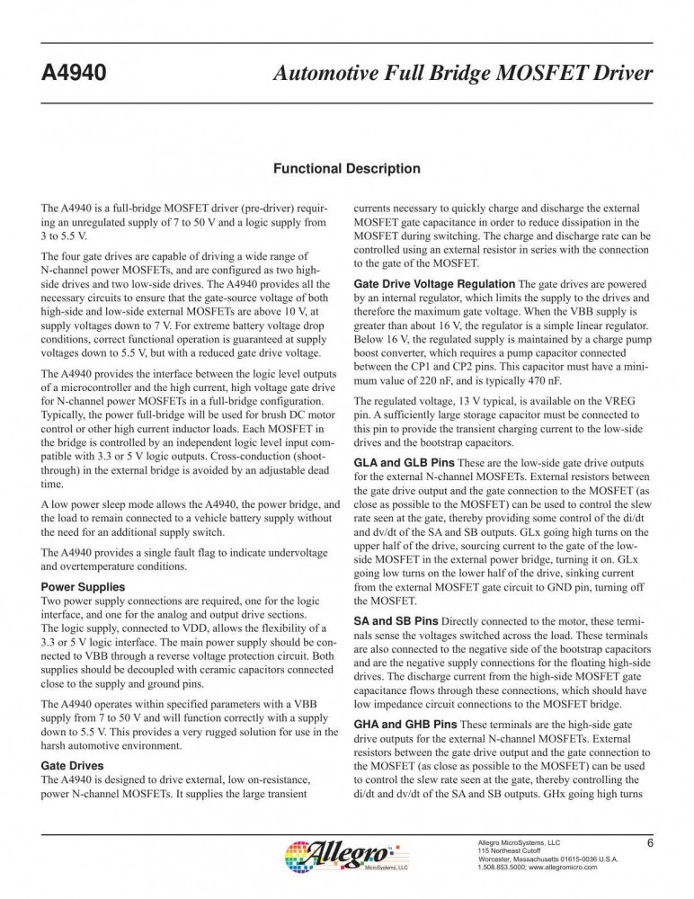 A4940 datasheet page 6