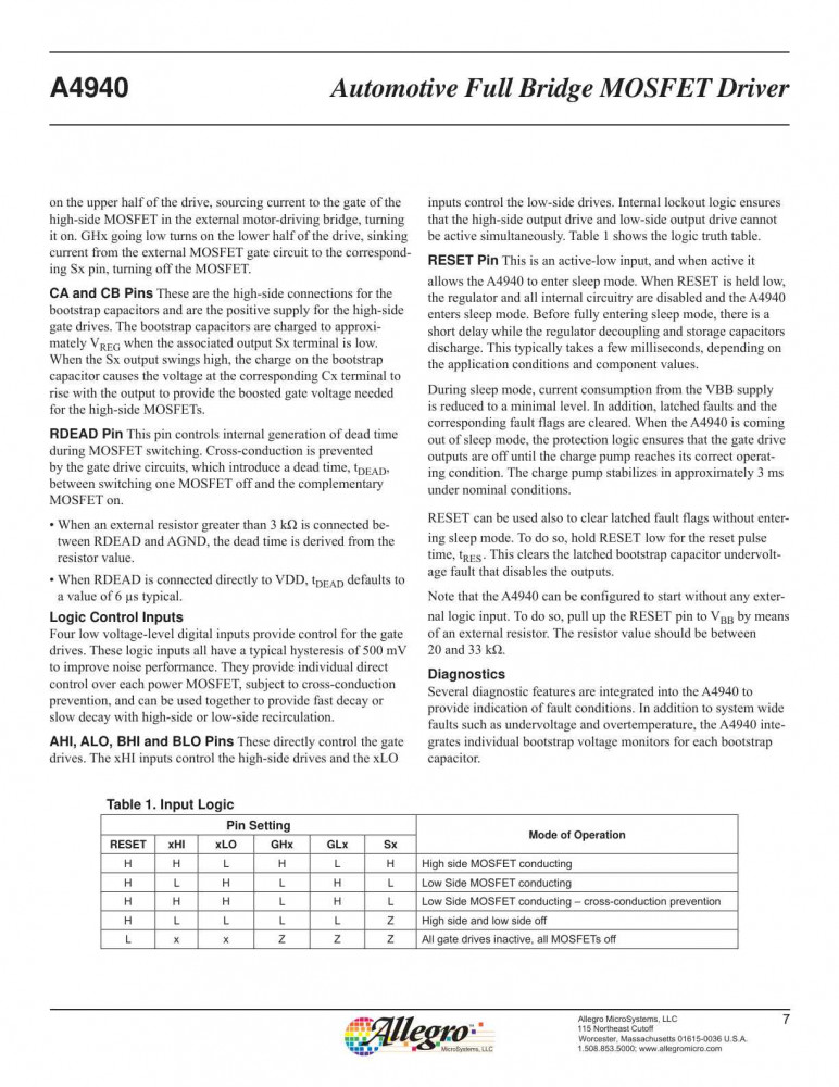 A4940 datasheet page 7