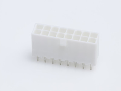 Mini-Fit Jr. Vertical Header, 4.20mm Pitch, Dual Row, 16 Circuits, without Snap-in Plastic Peg PCB Lock, Tin, Natural for sale