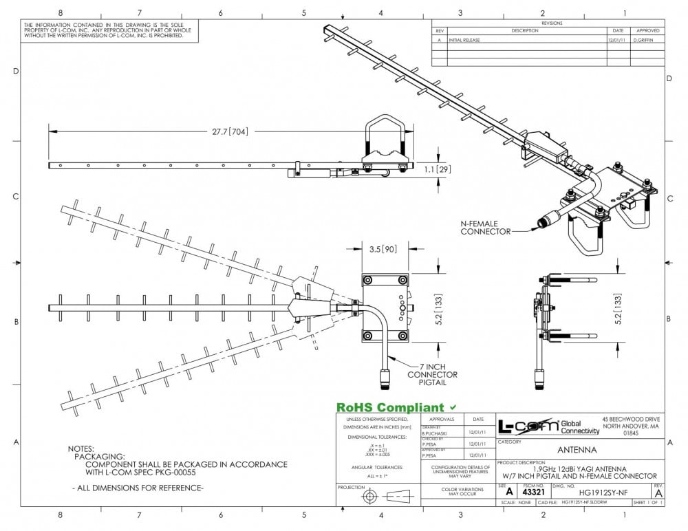 HG1912SY-NF technical document page