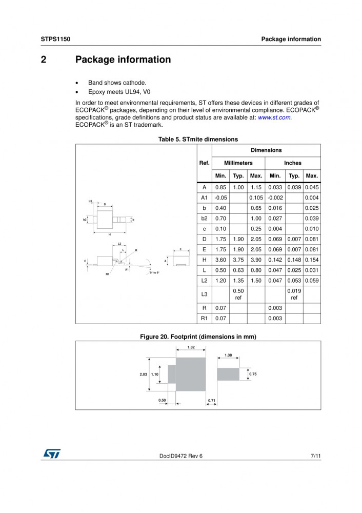 STPS1150 datasheet page 7