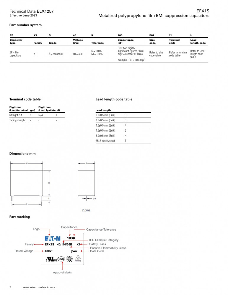 EFX1S datasheet page 2