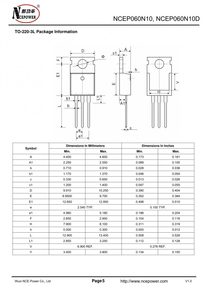 NCEP060N10 datasheet page 5
