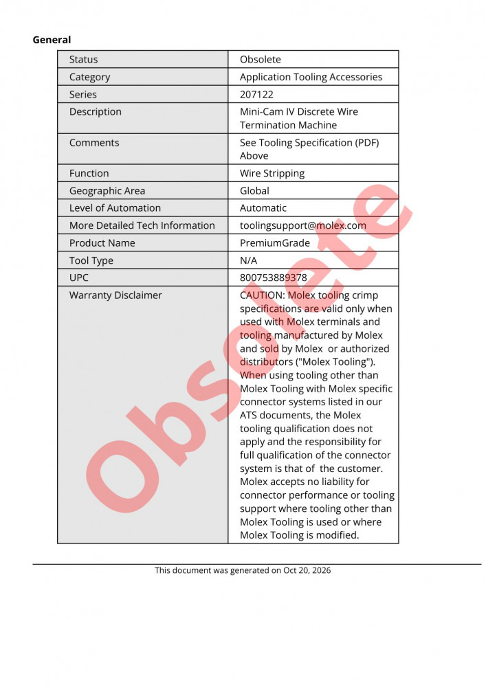 Tooling specification document page 2