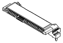 2.54mm MX64 Sealed Single Row Crimp Housing, GET Terminal, Black, 2 Circuits, Key C, without CPA Lock