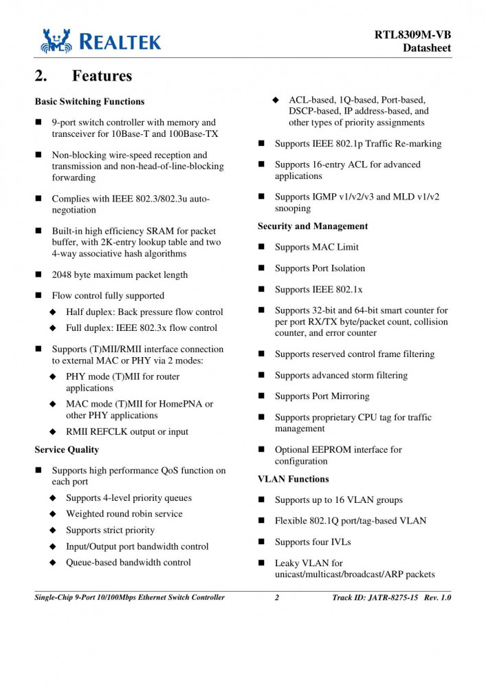 RTL8309M-VB-CG datasheet page 8