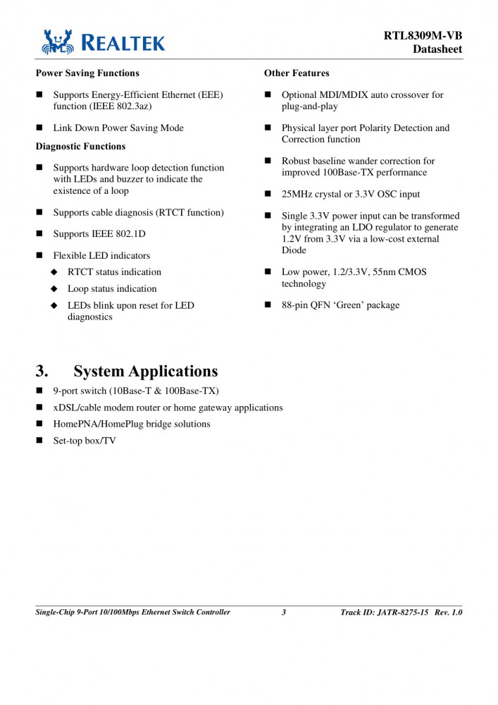 RTL8309M-VB-CG datasheet page 9