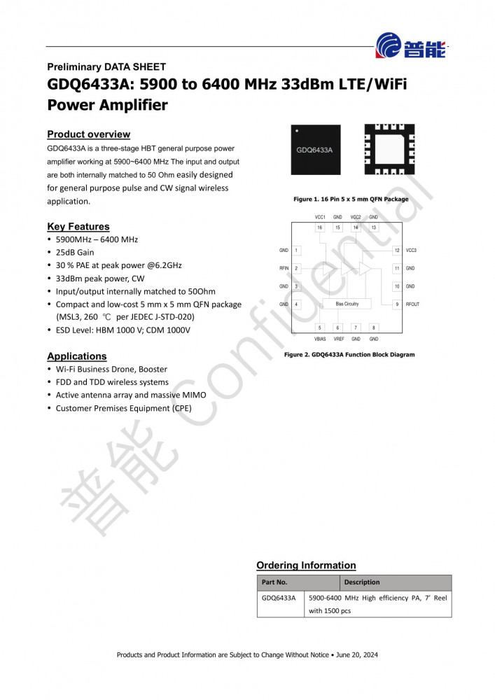 GDQ6433A technical datasheet page
