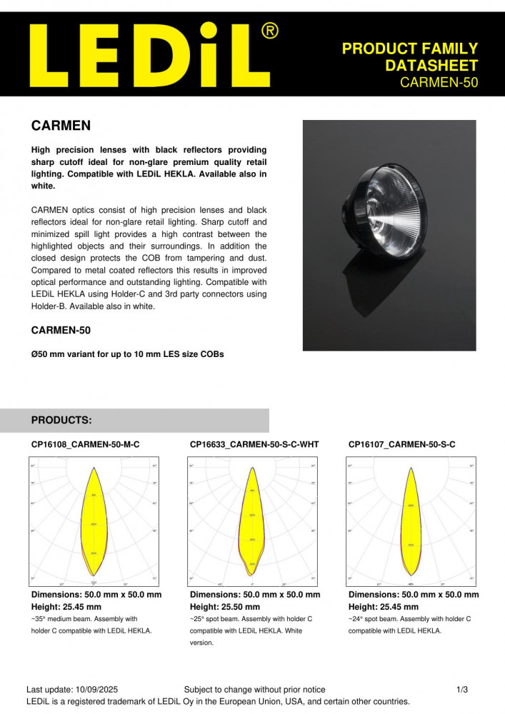 CARMEN-50-RS-C-WHT technical document page 1