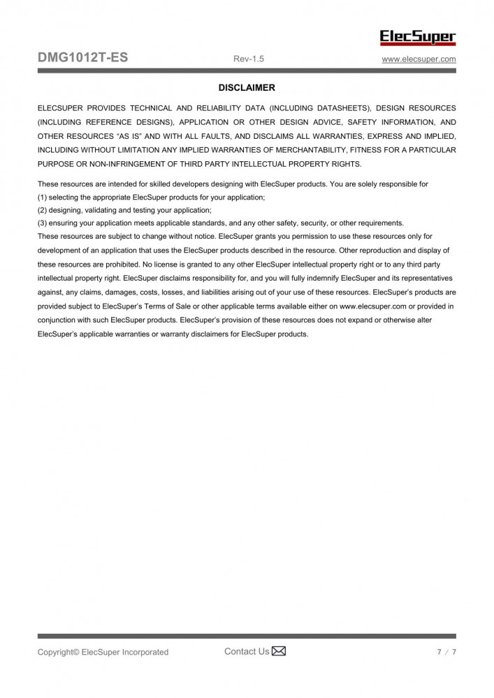 DMG1012T-ES datasheet page 7