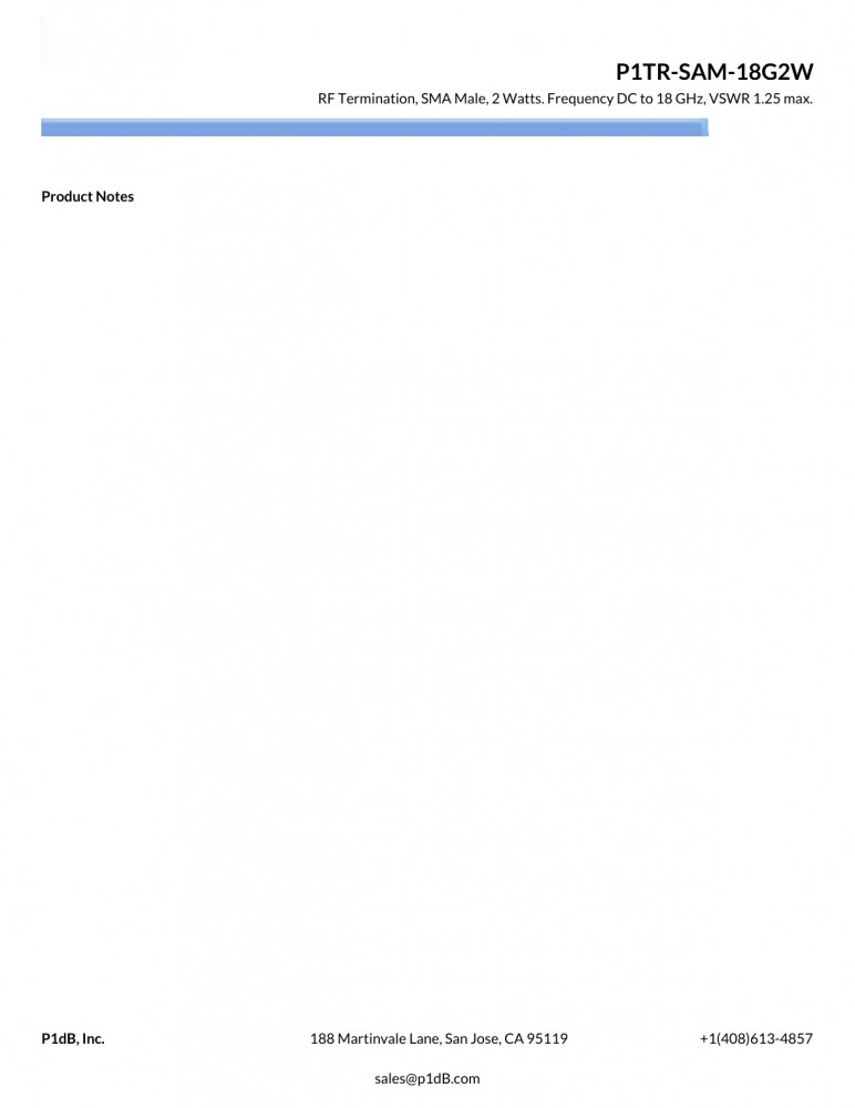 P1TR-SAM-18G2W technical document, page 2