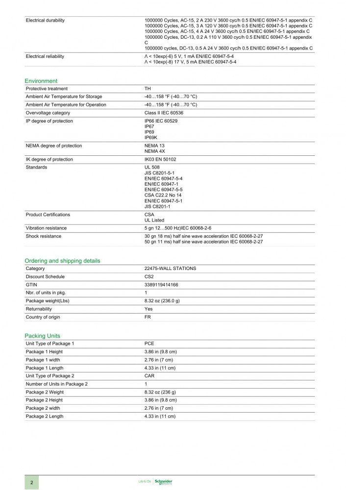 XALD211H29H7 technical document page 2