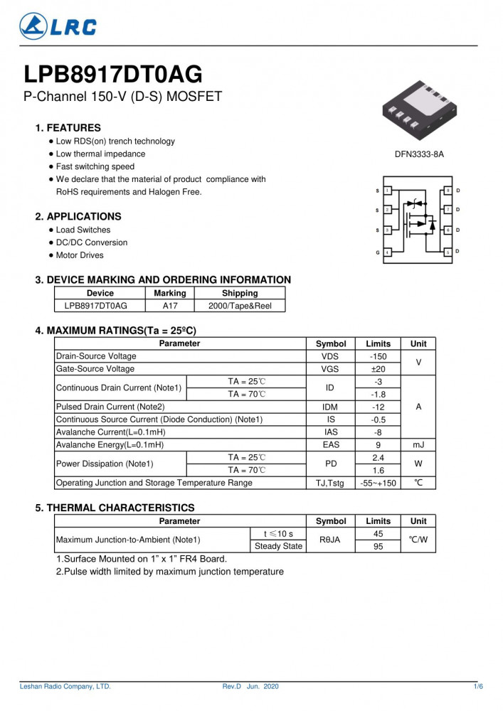 LPB8917DT0AG datasheet page 1