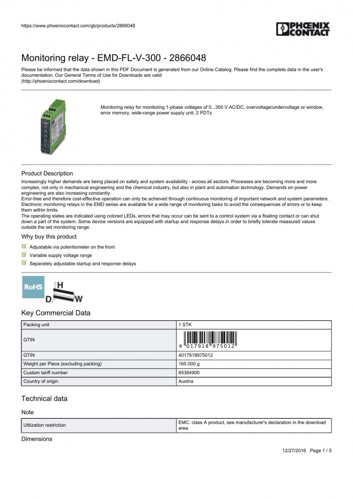 EMD-FL-V-300 document page 1