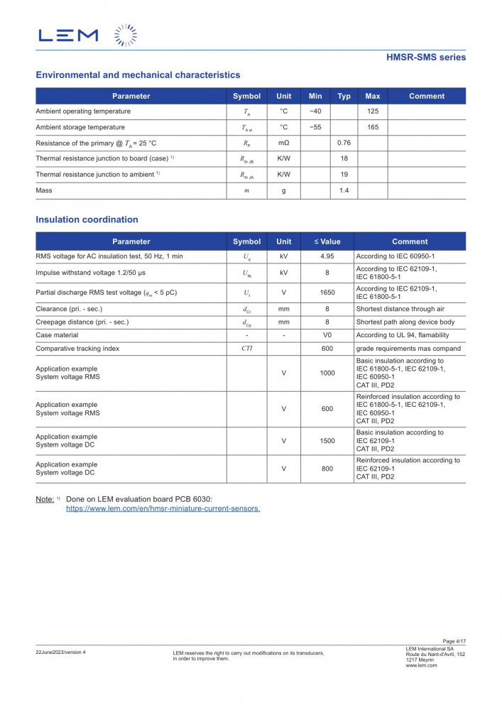 HMSR-SMS datasheet page 4