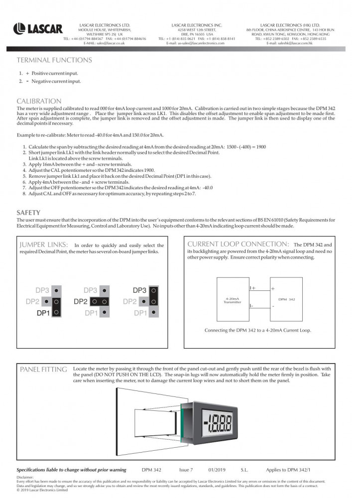DPM 342 technical document page 2