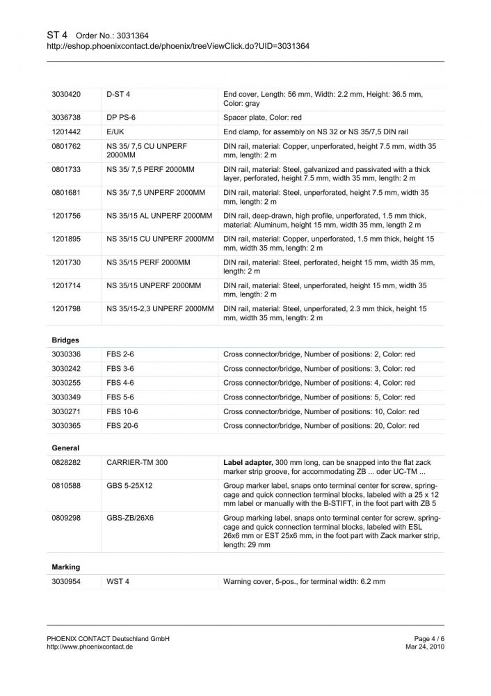Phoenix Contact ST 4 3031364 document page 4