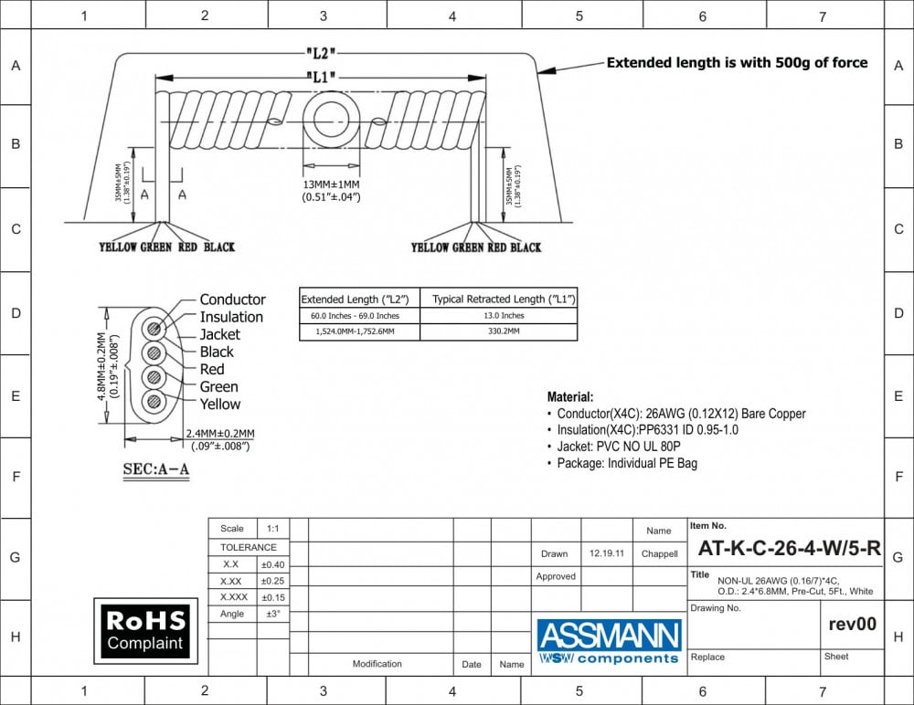 AT-K-C-26-4-W/5 technical drawing page