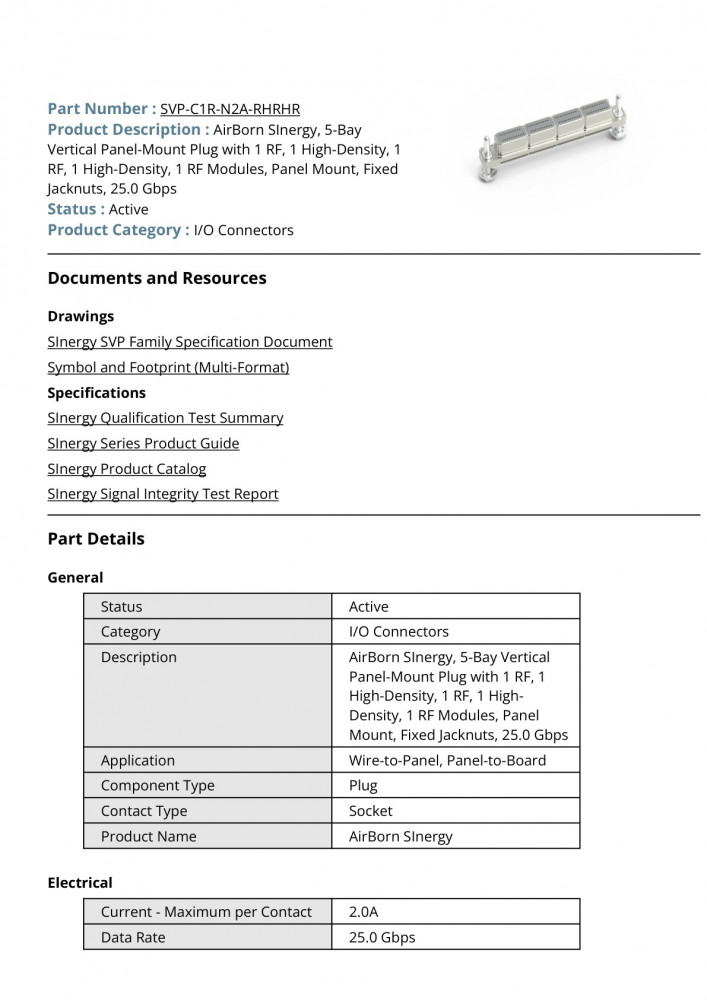 SInergy technical document page 1