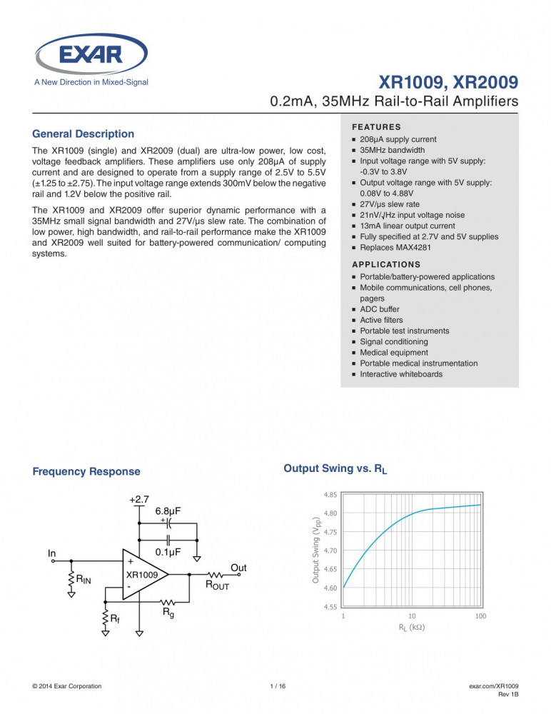 XR1009ISO8EVB datasheet page 1