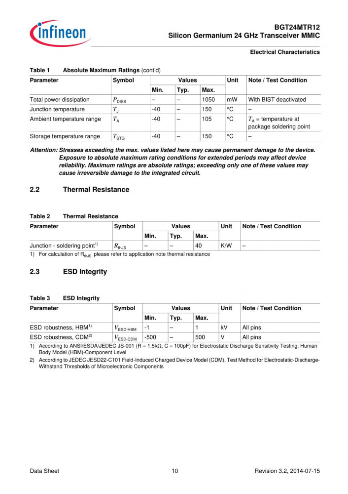BGT24MTR12 datasheet page 10