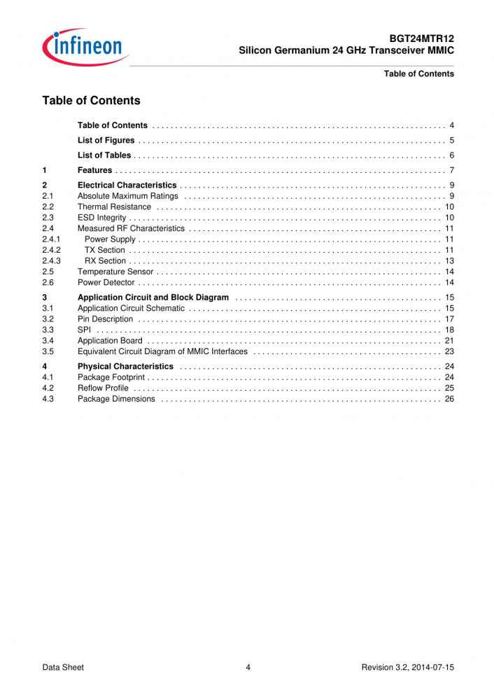 BGT24MTR12 datasheet page 4