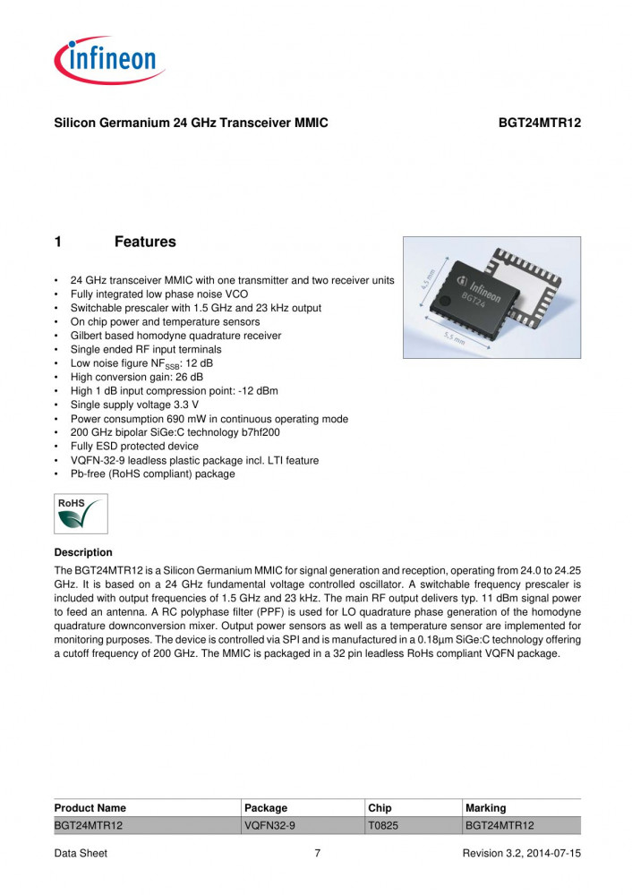 BGT24MTR12 datasheet page 7