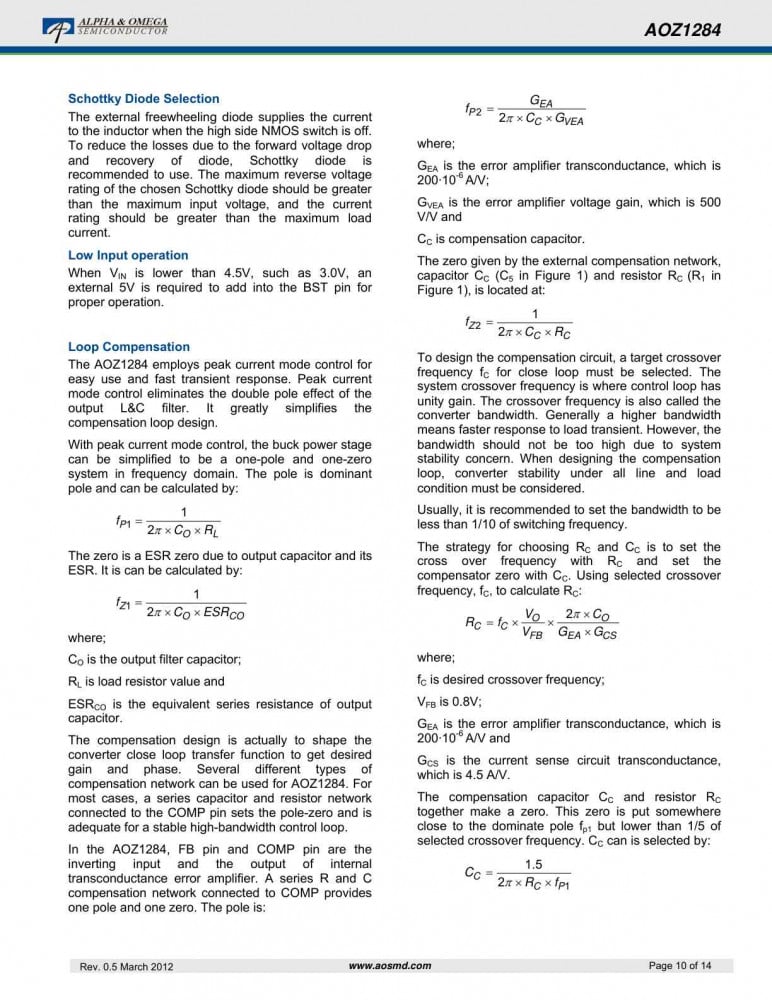 AOZ1284PI datasheet page 10