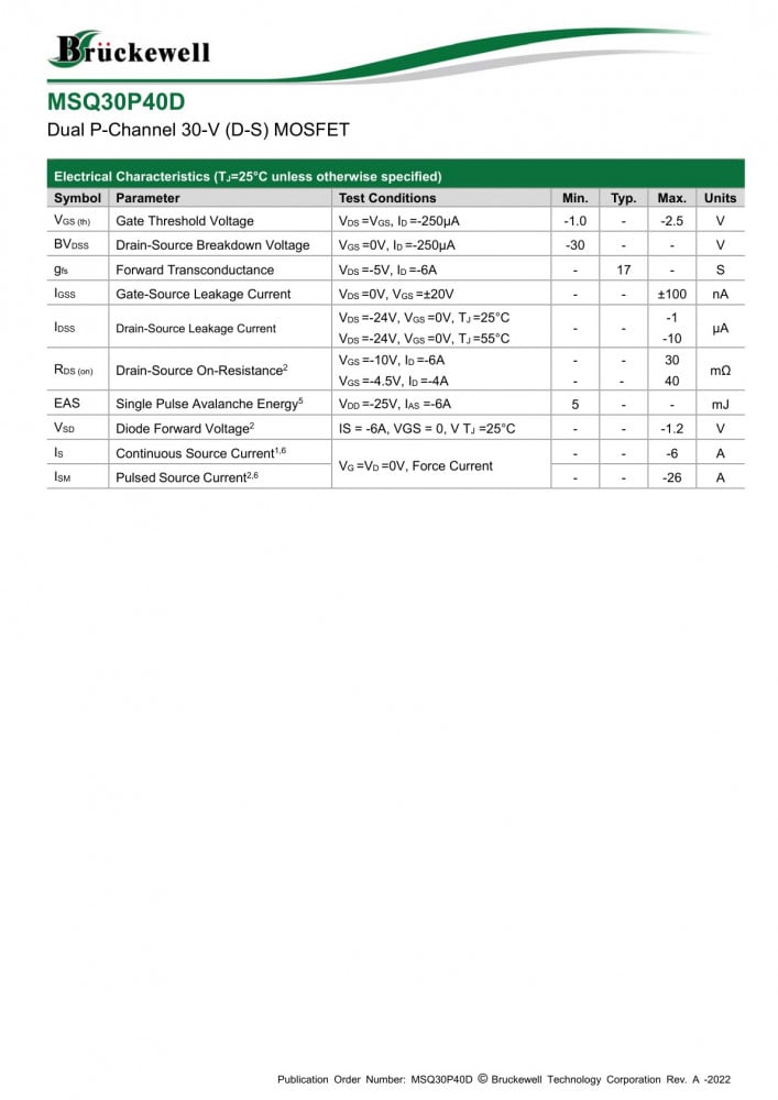 MSQ30P40D datasheet page 3