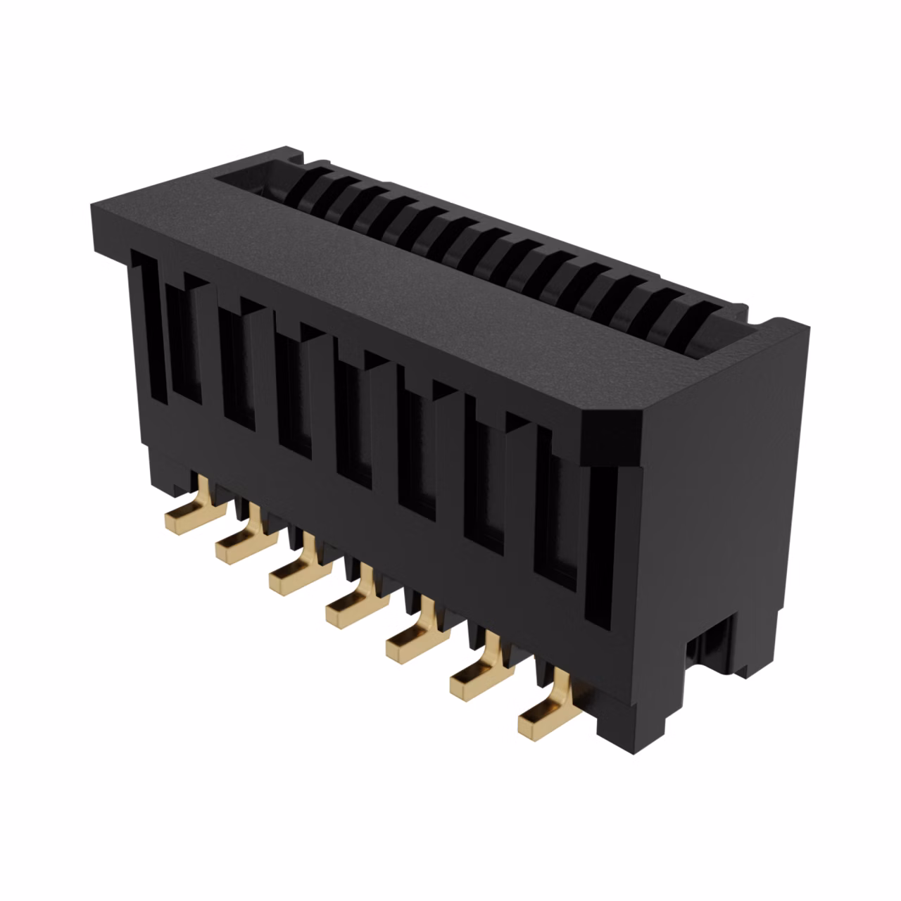 Easy-On FFC/FPC Connector, 0.50mm Pitch, Surface Mount, Vertical, Non-ZIF, Reverse Footprint, Gold Plating, Black, 13 Circuits for sale