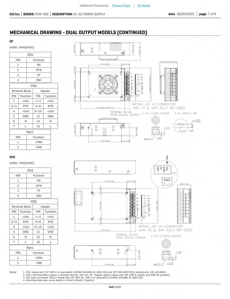 PCM-400 datasheet page 7