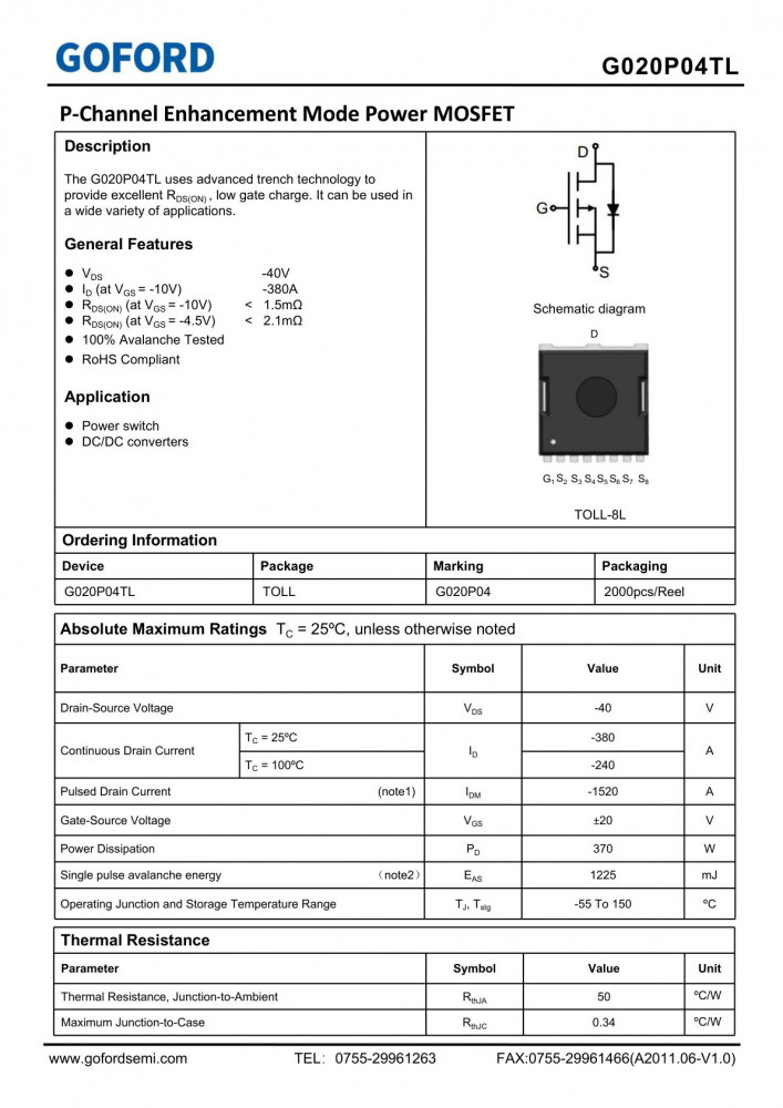 G020P04TL datasheet page 1