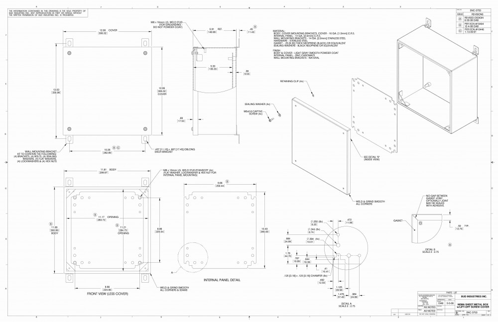 SNC-3753 manufacturer drawing preview