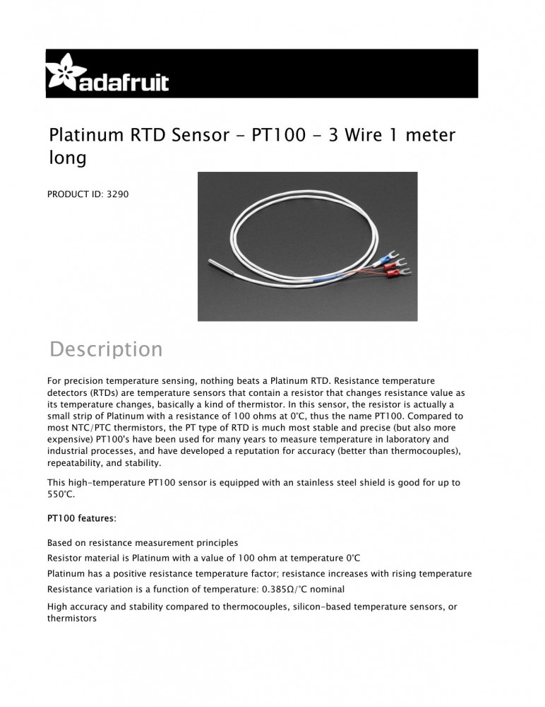 Adafruit 3290 technical document page 1