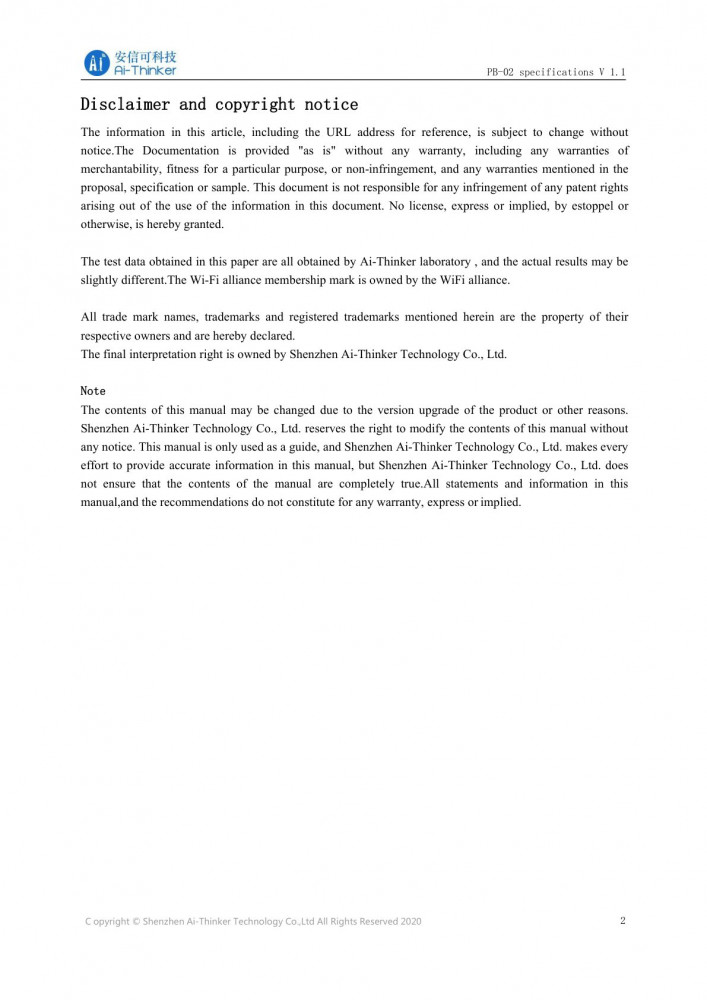 PB-02 specification page 2