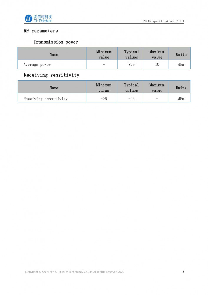 PB-02 specification page 8