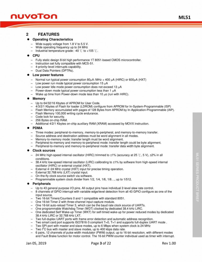 ML51 series document page 3