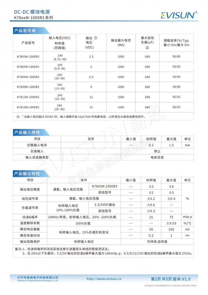 K7805M-1000R3 datasheet page 2