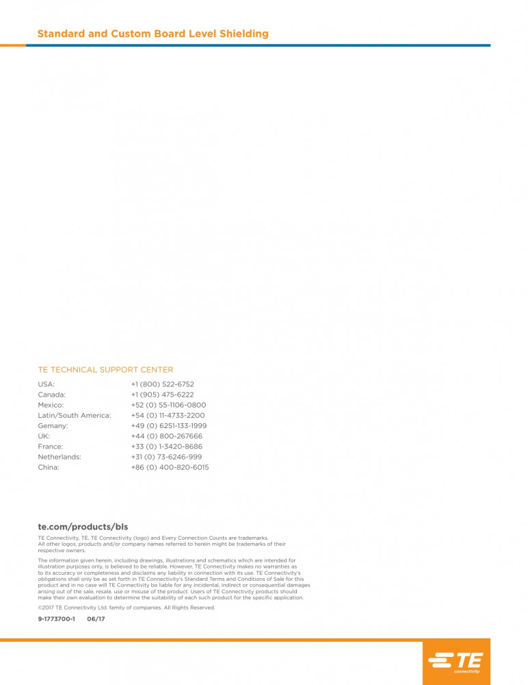 TE Connectivity BLS document page 6