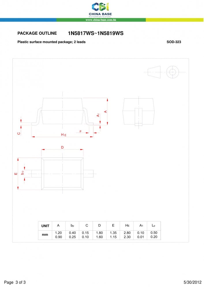 CBI 1N5819WS datasheet page 3