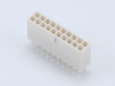 Mini-Fit Jr. Vertical Header, 4.20mm Pitch, Dual Row, 20 Circuits, without Snap-in Plastic Peg PCB Lock, Tin, Natural for sale