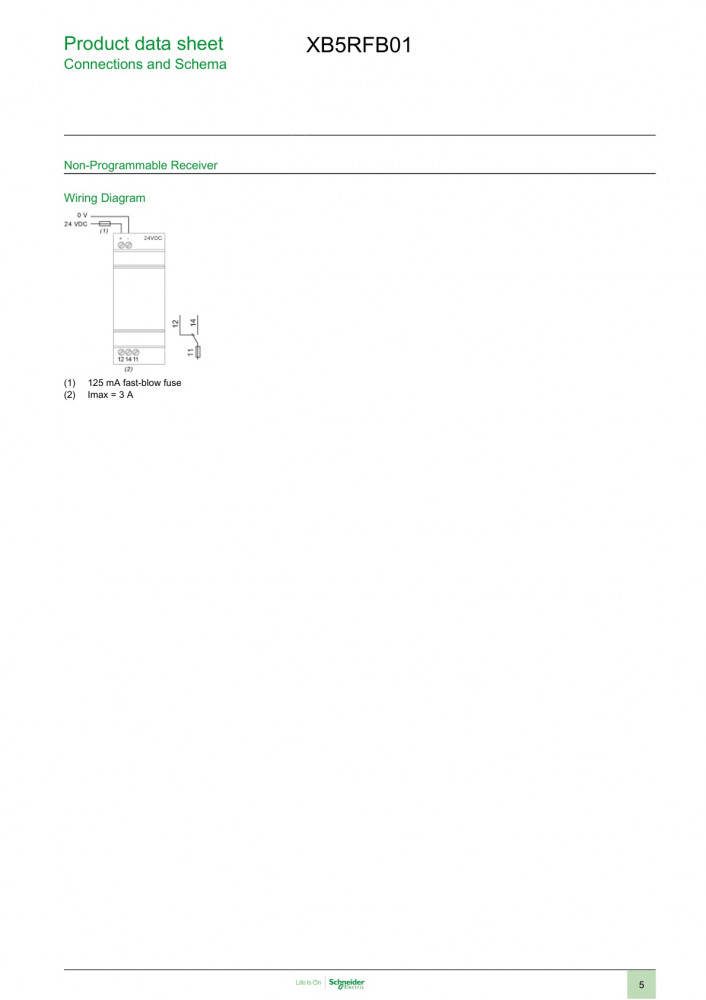 XB5RFB01 product documentation page 5