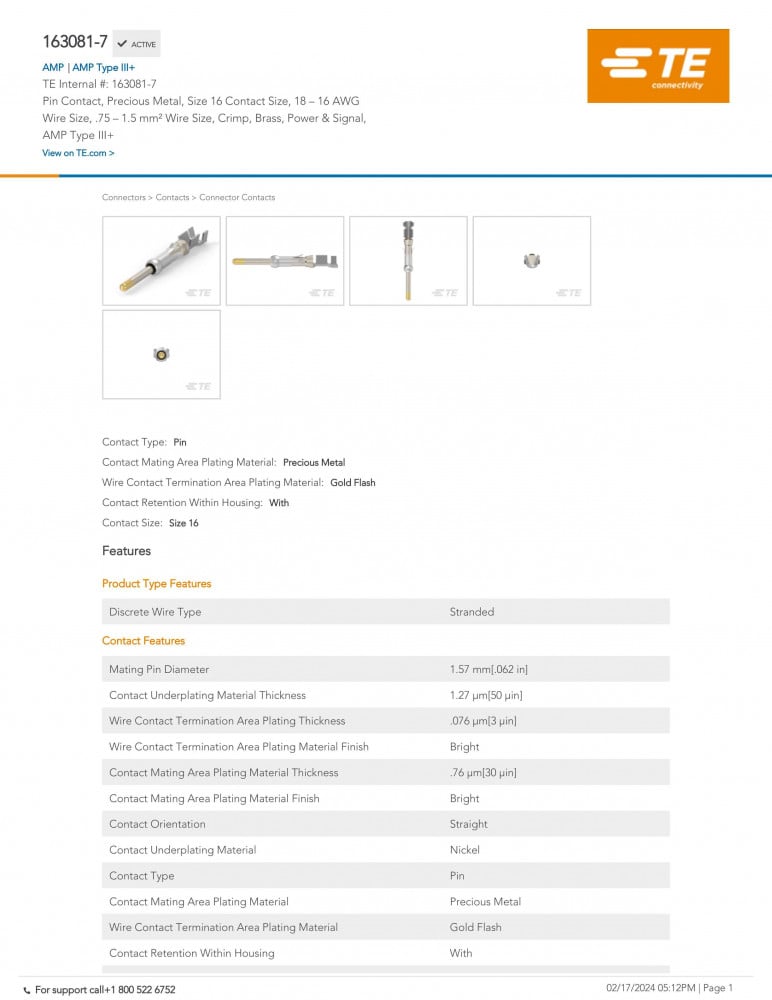 163081-7 technical document page 1