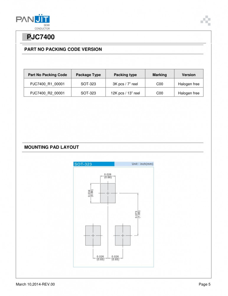 PJC7400 datasheet page 5