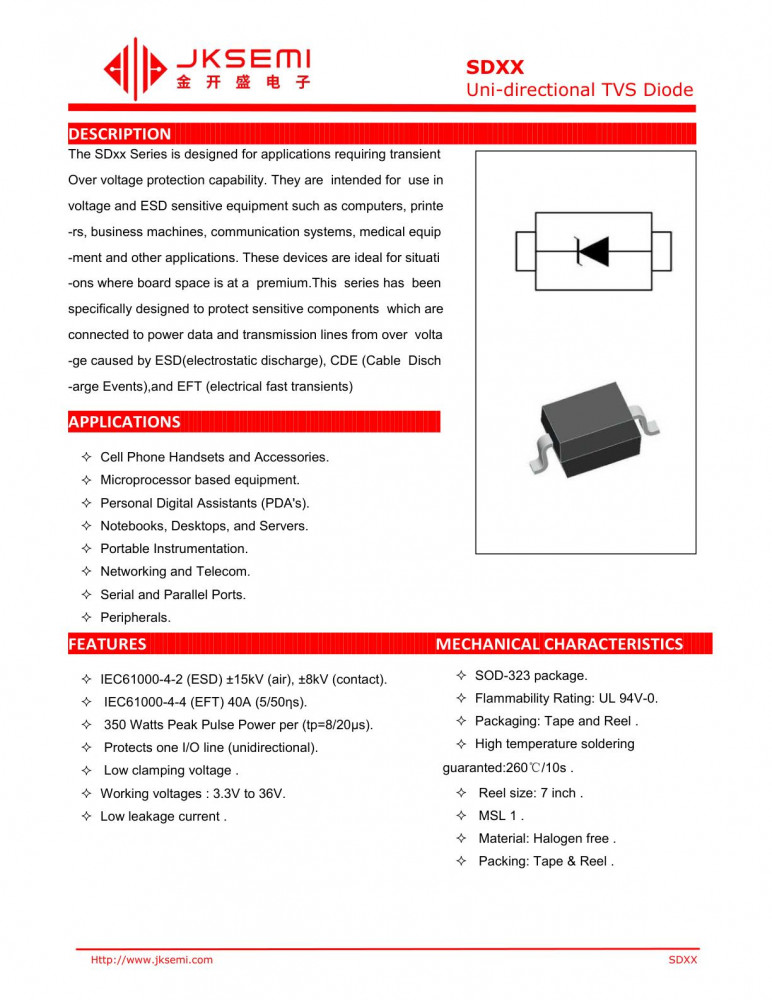JKSEMI SD05 datasheet page 1
