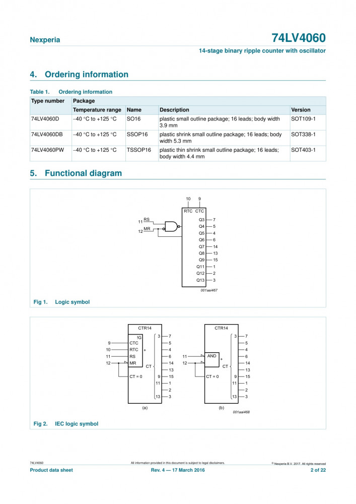 74LV4060 datasheet page 2