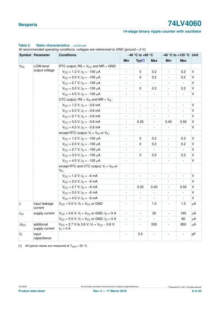 74LV4060 datasheet page 8