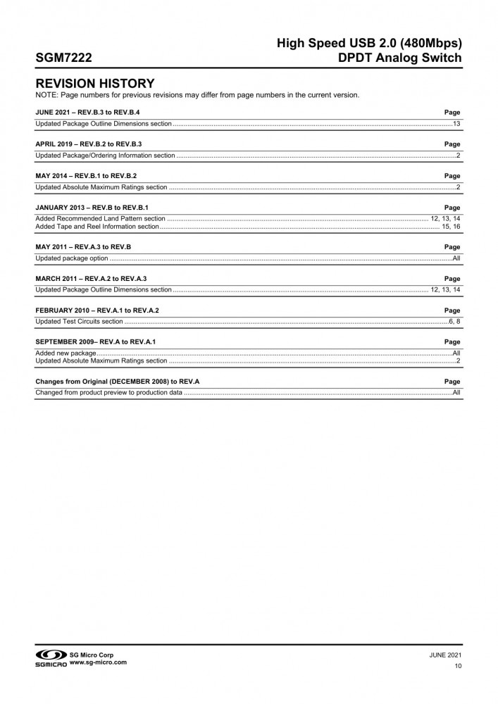 SGM7222 technical document page 10
