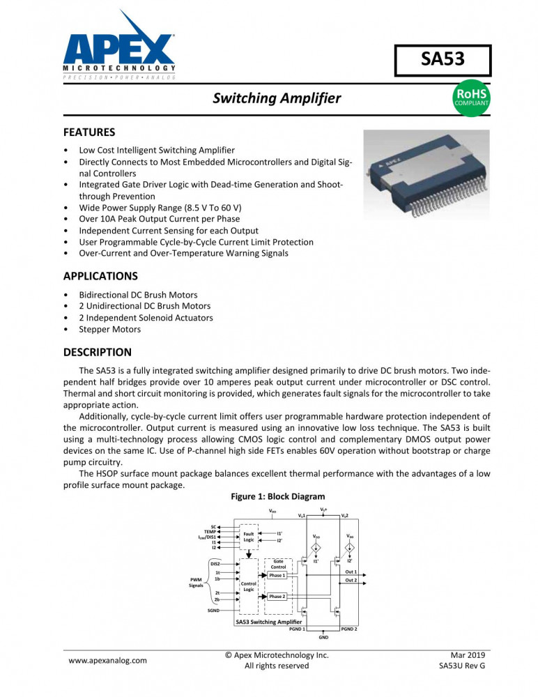 SA53 datasheet page 1